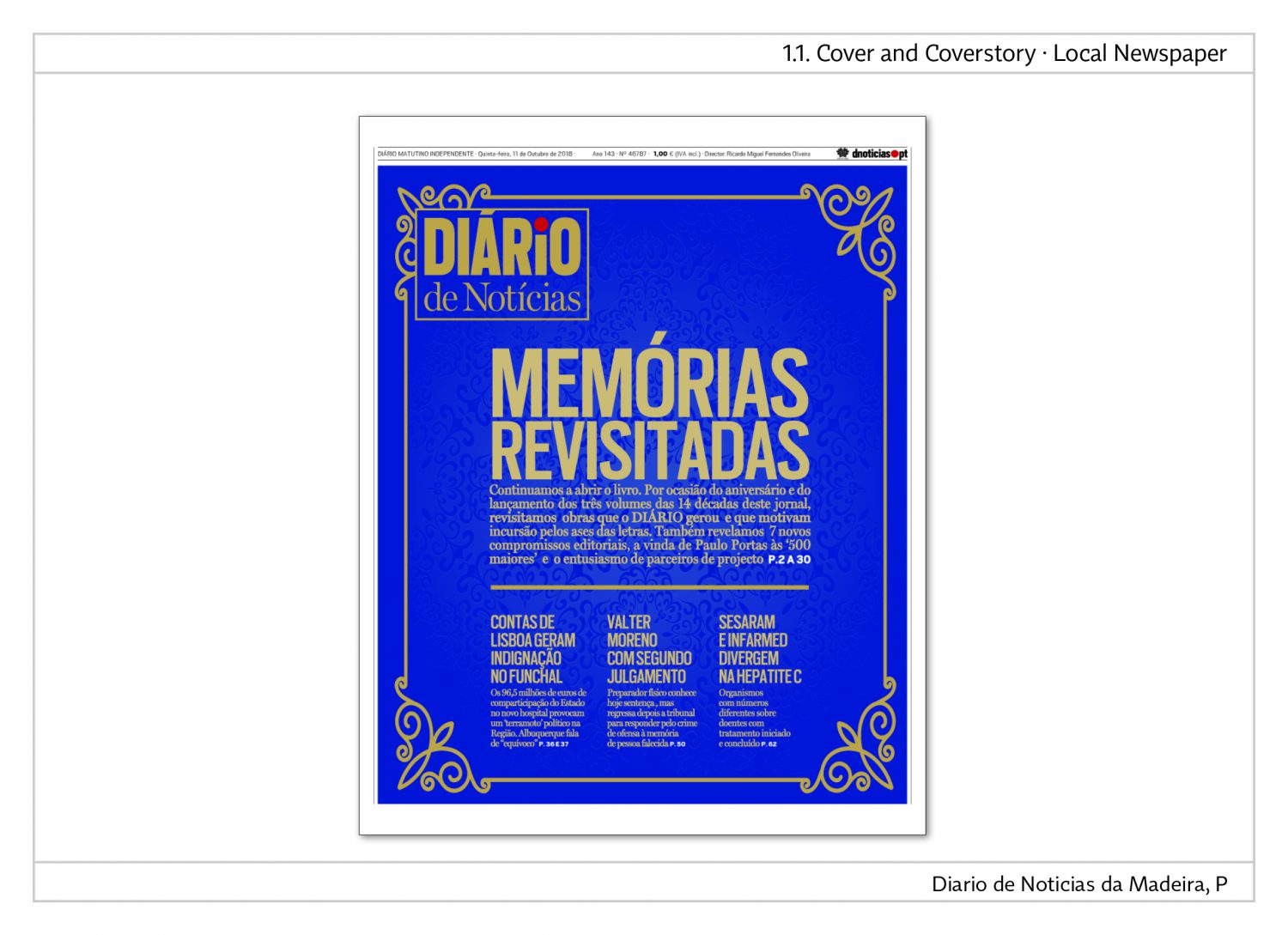 Cover und Coverstory – European Newspaper Award